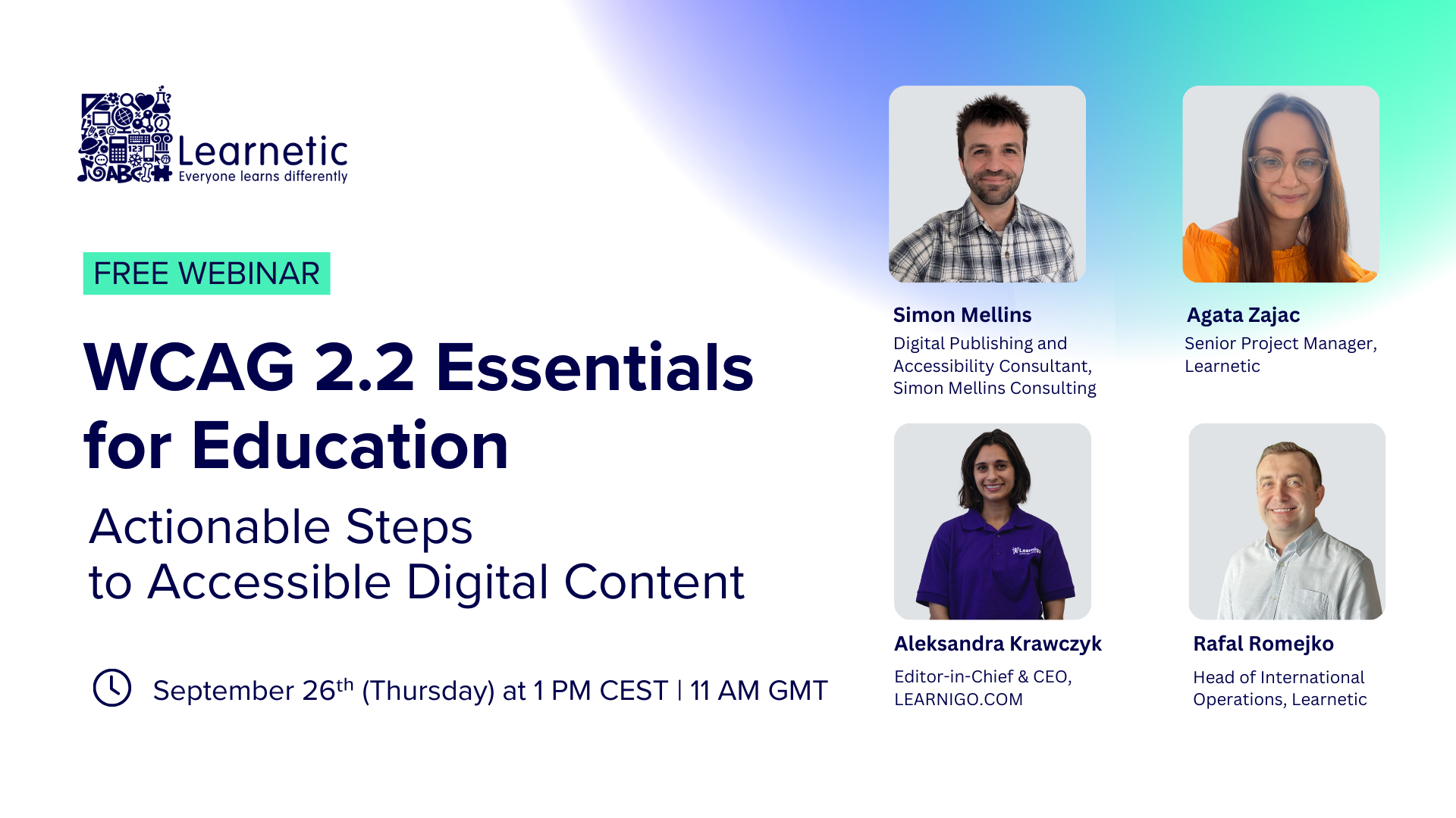 Free Webinar: WCAG 2.2 Essentials for Education